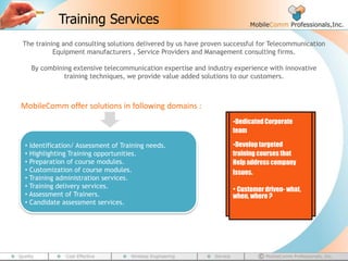 MobileComm Training Services | PDF