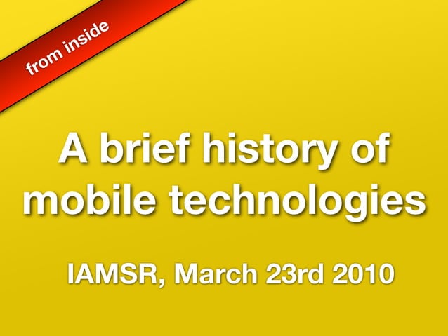 A brief history of mobile technology | KEY