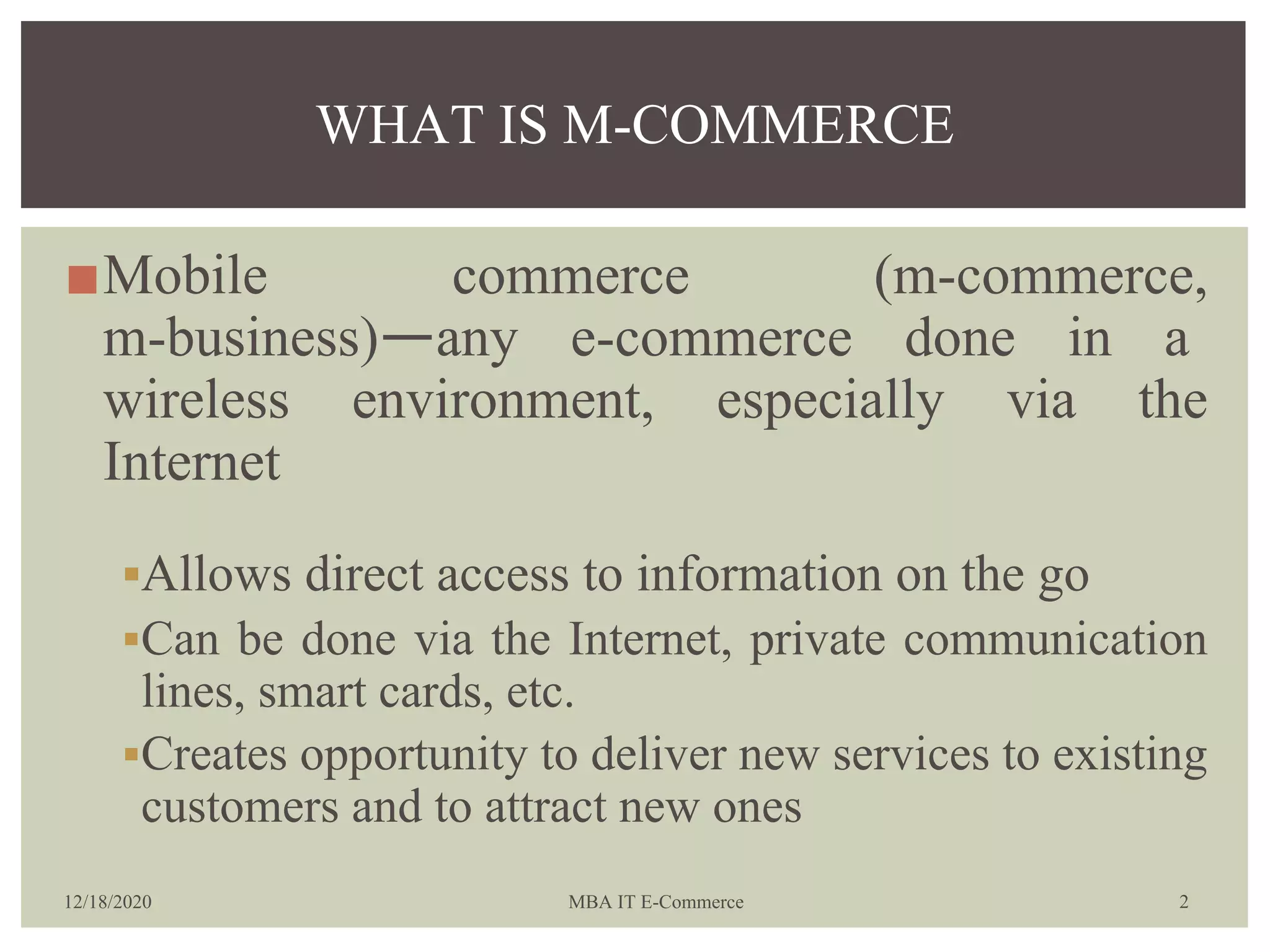 Mobile commerce | PPT