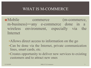 Mobile commerce | PPT