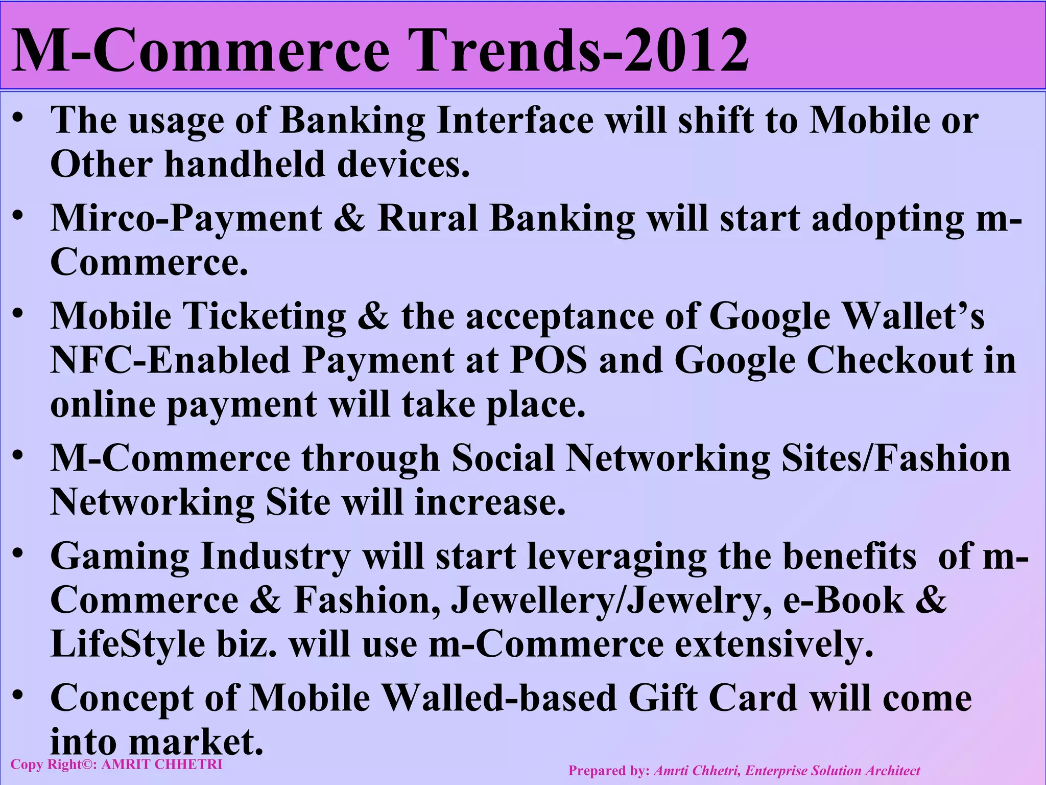 Mobile commerce | PPT