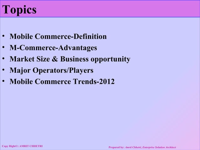 Mobile commerce | PPT