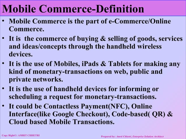 Mobile commerce | PPT