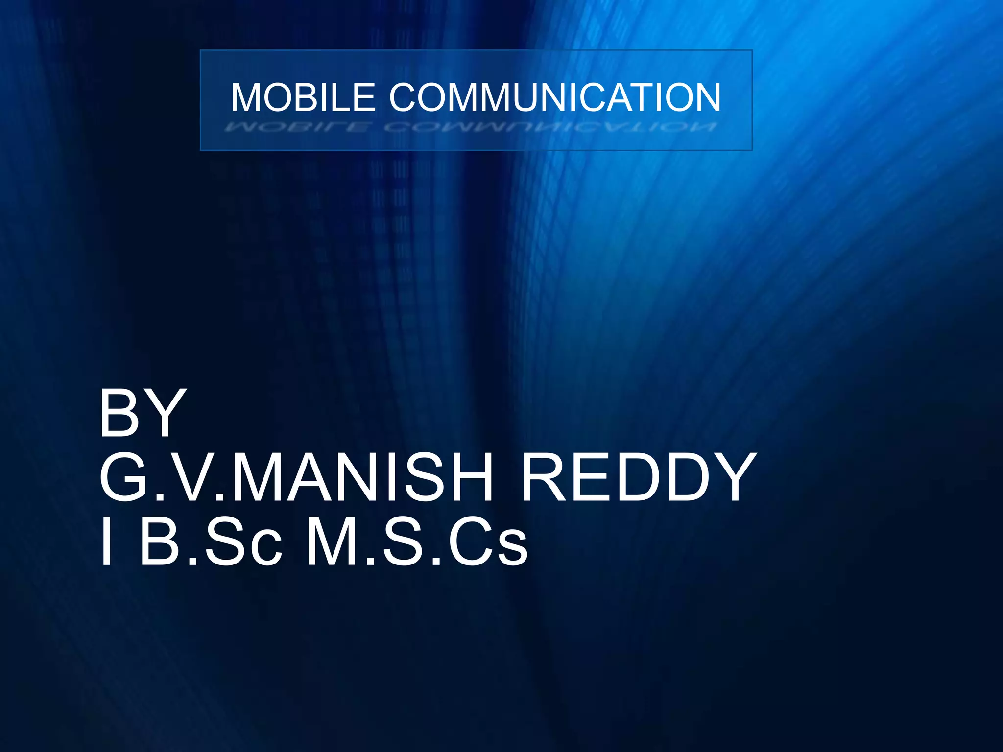 Mobile communication | PPTX