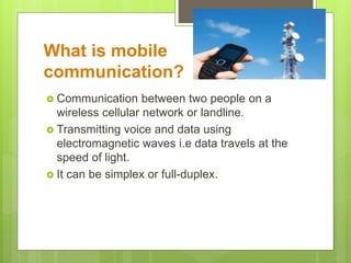 Mobile communication | PPTX