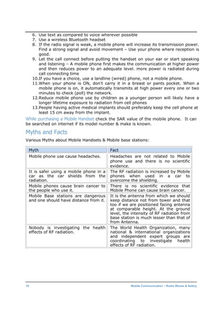 Mobile communication radio-waves_and_safety_3_oct_12_final | PDF ...