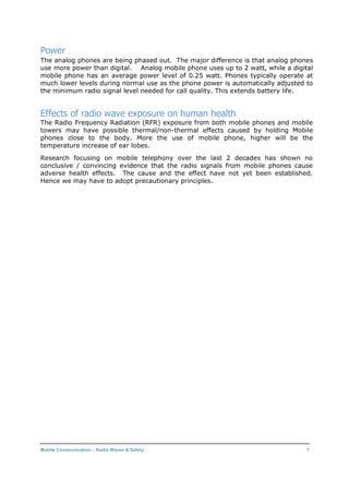 Mobile communication radio-waves_and_safety_3_oct_12_final | PDF ...