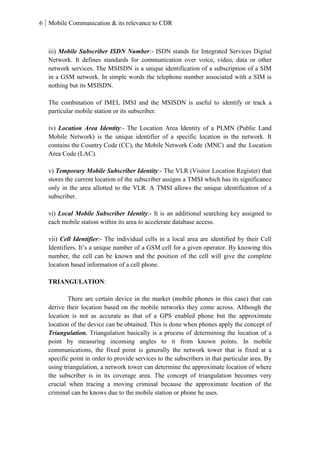 Mobile communication cdr | PDF