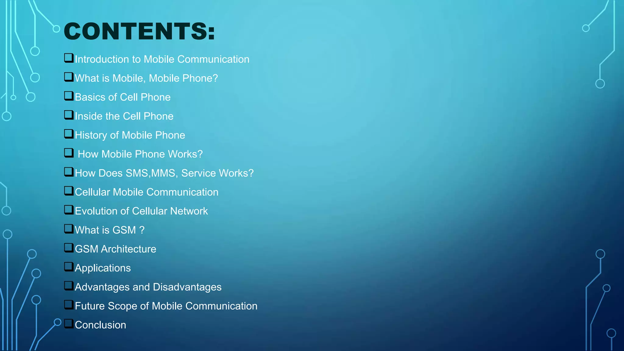 Mobile Communication final 4-2- Copy.pptx | Smartphones | Consumer Electronics