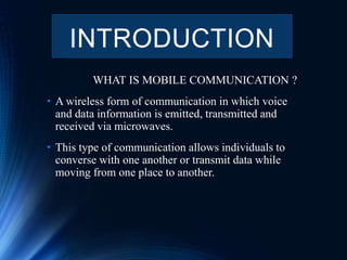 Mobile Communication | PPTX