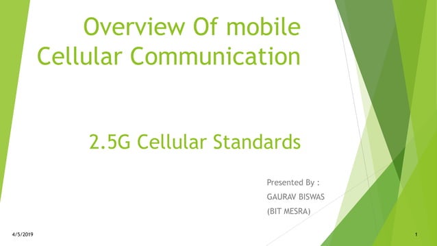 2.5G Cellular Standards | PPTX | Computer Networking | Computing