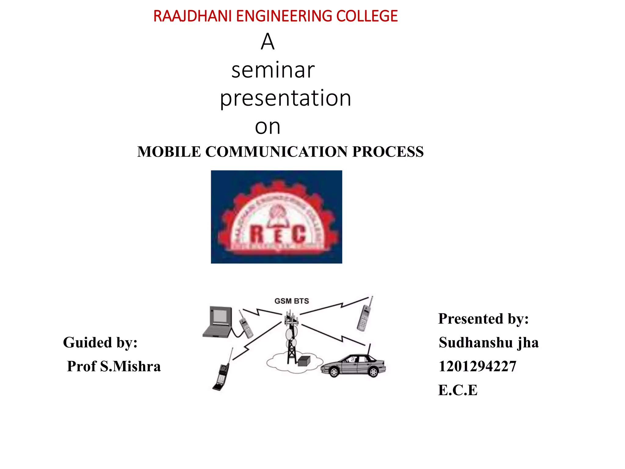 Mobile Communication Process Or Cellular Network Pptx