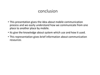 Mobile communication process or cellular network | PPT