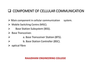 Mobile communication process or cellular network | PPT