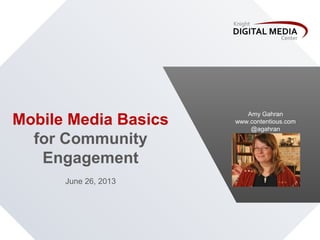 Mobile community engagement | PPT