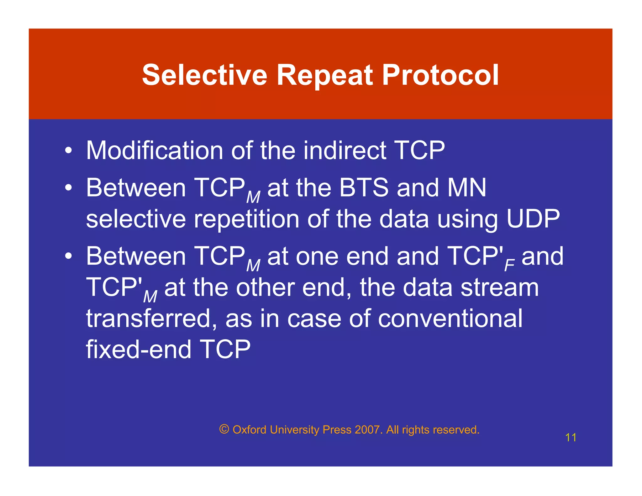 Mobile computing : Indirect TCP | PDF | Computer Networking | Computing