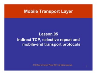 Mobile computing : Indirect TCP | PDF | Computer Networking | Computing