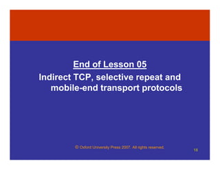 Mobile computing : Indirect TCP | PDF