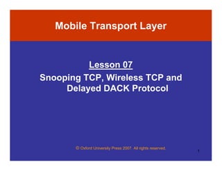 Snooping TCP | PDF