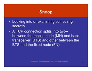 Snooping TCP | PPT