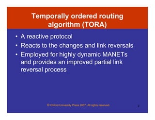 Mobile Ad-hoc Network (MANET) Routing Algorithms─ Part 2 | PPT