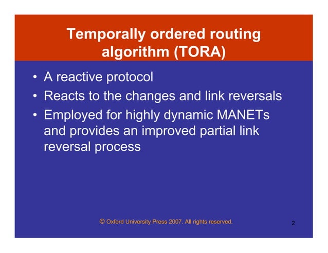 Mobile Ad-hoc Network (MANET) Routing Algorithms─ Part 2 | PPT