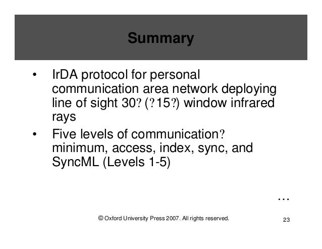 IRDA Infrared Data Association (IrDA)