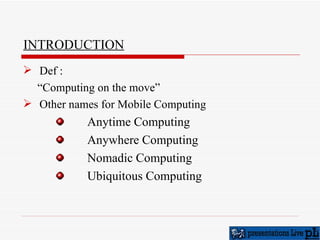 Mobile computing | PPT