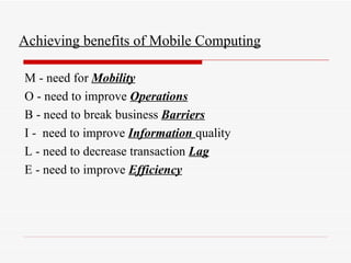 Mobile computing | PPT
