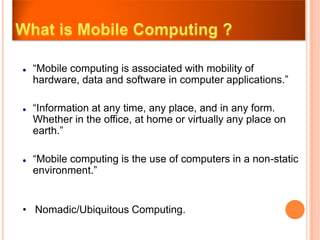 Mobile computing | PPT