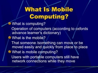 Mobile computing | PPT