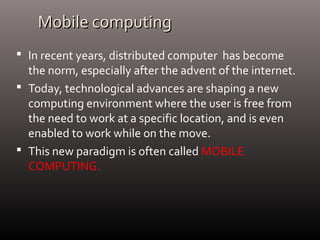 Mobile computing | PPT