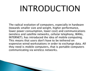 Mobile computing | PPTX