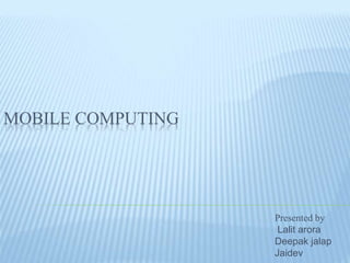 Mobile computing | PPT