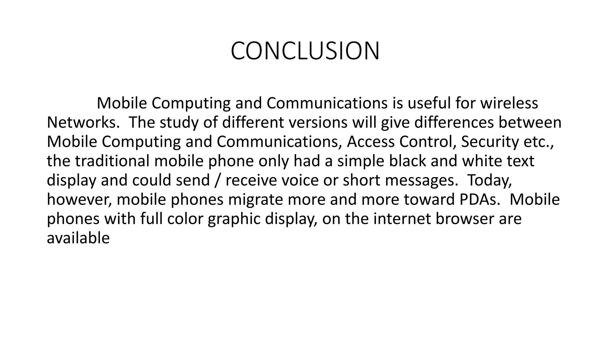Mobile computing | PPT