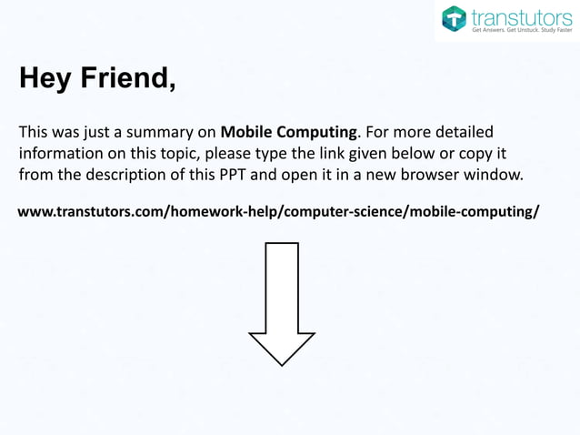 Mobile Computing | Computer Science | PPT