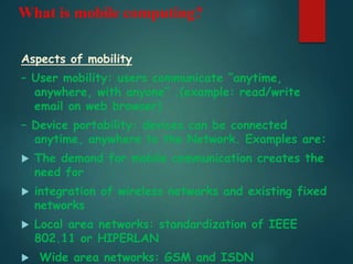 Mobile computing- it | PPT