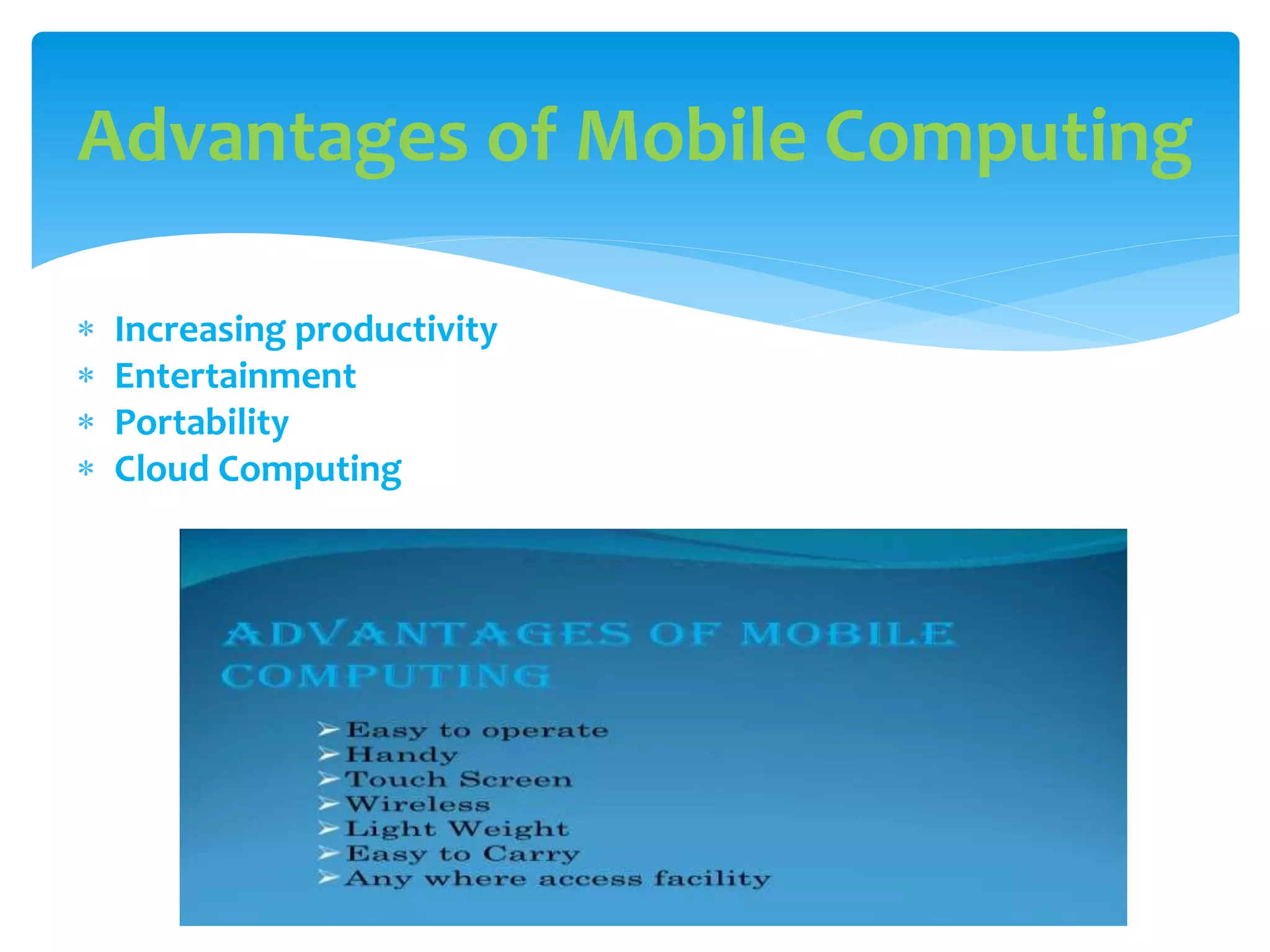 Mobile Computing and its Advantages, Disadvantages and Applications | PPTX