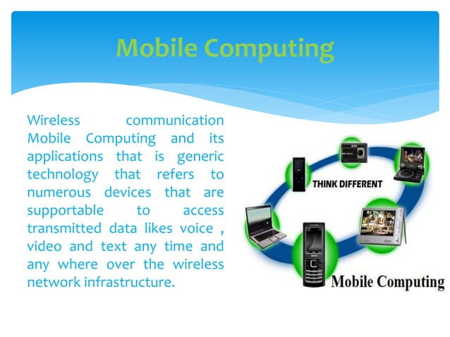 Mobile Computing and its Advantages, Disadvantages and Applications | PPTX | Computing ...
