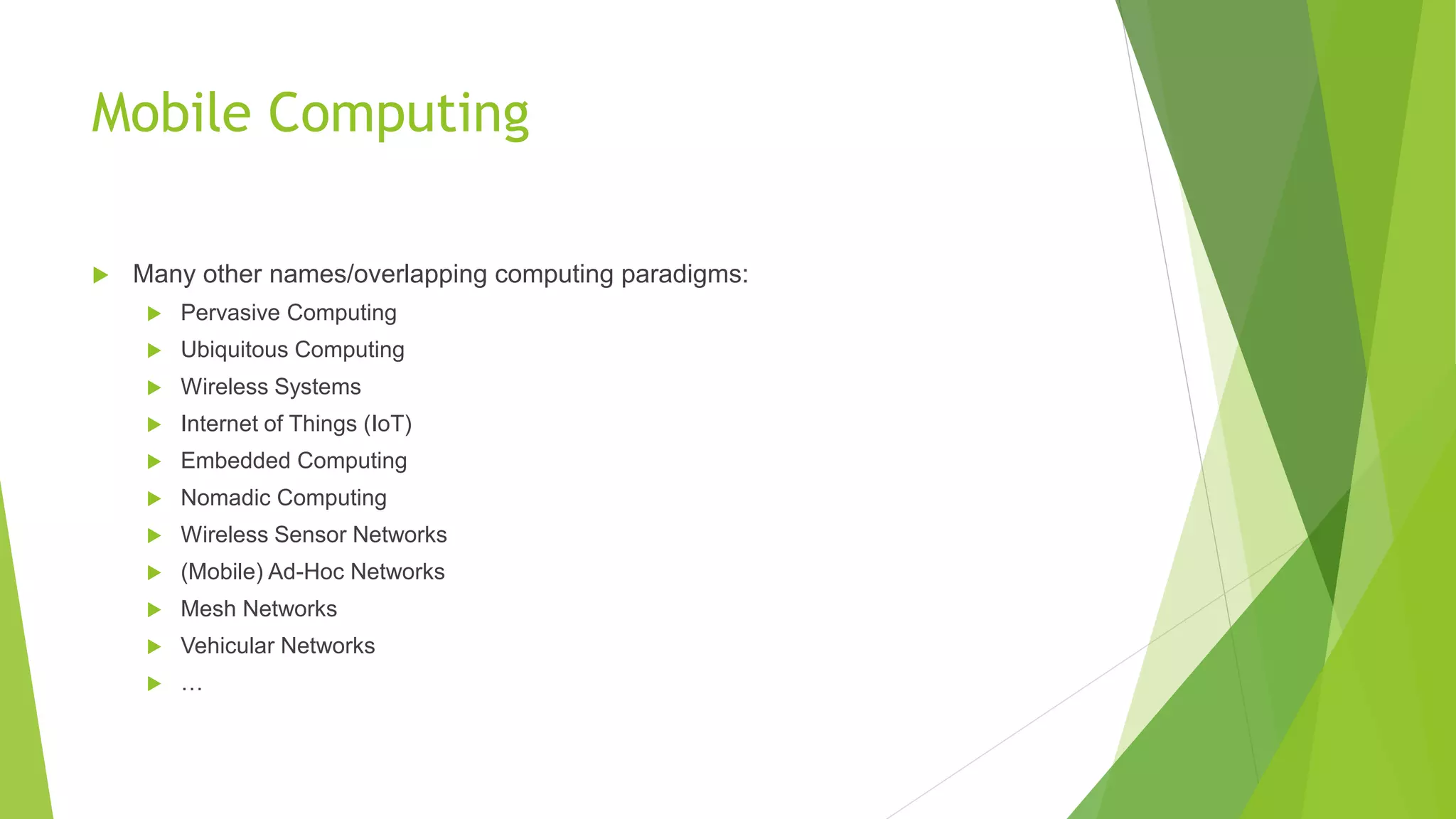 Mobile computing | PPTX