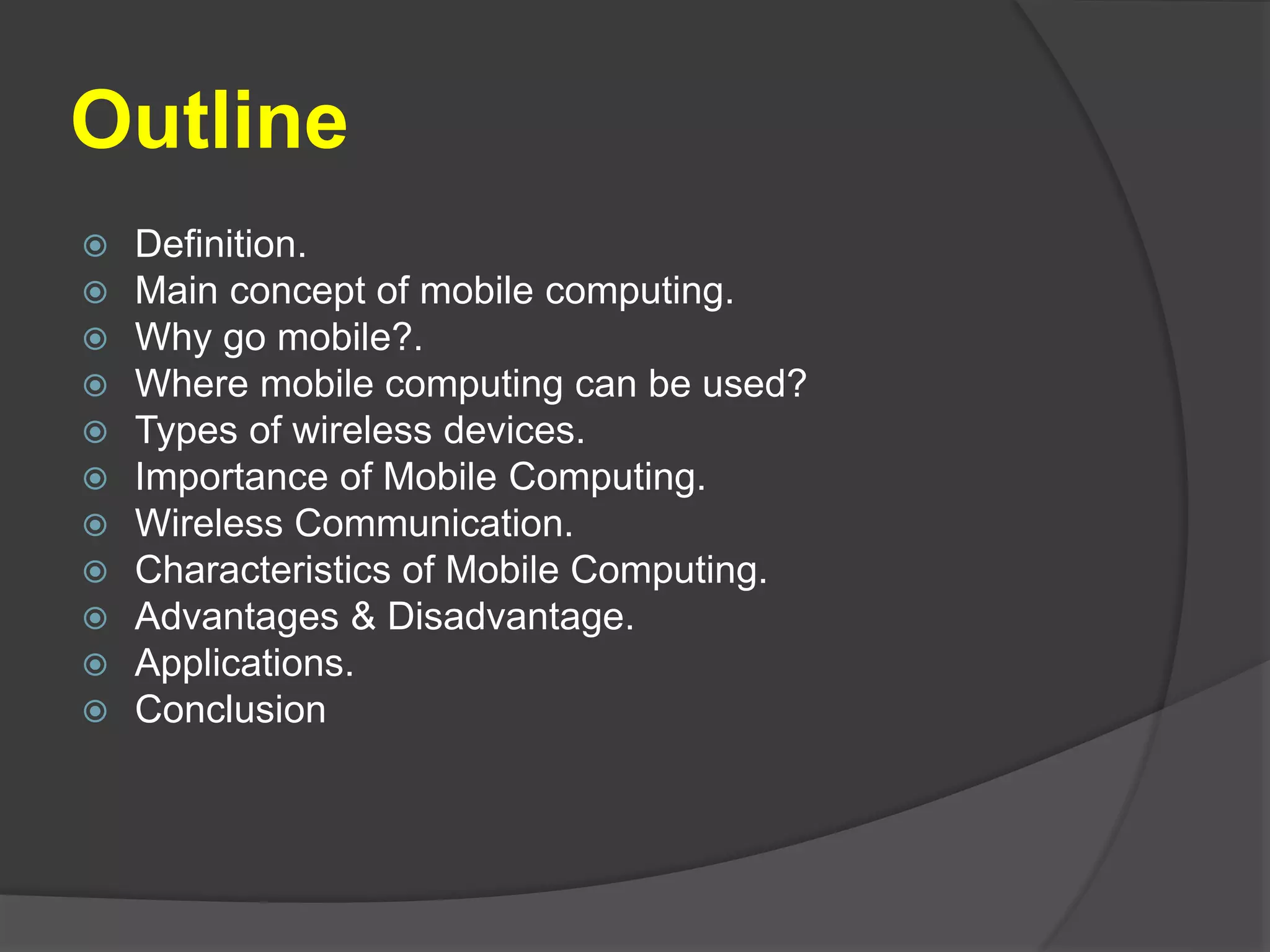 Mobile computing | PPTX | Smartphones | Consumer Electronics