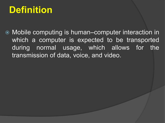 Mobile computing | PPTX | Smartphones | Consumer Electronics