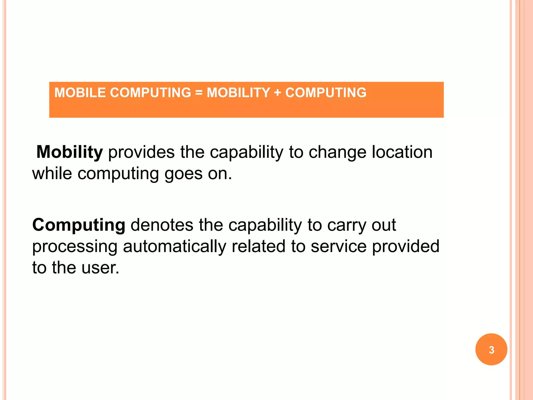 Mobile computing | PPTX