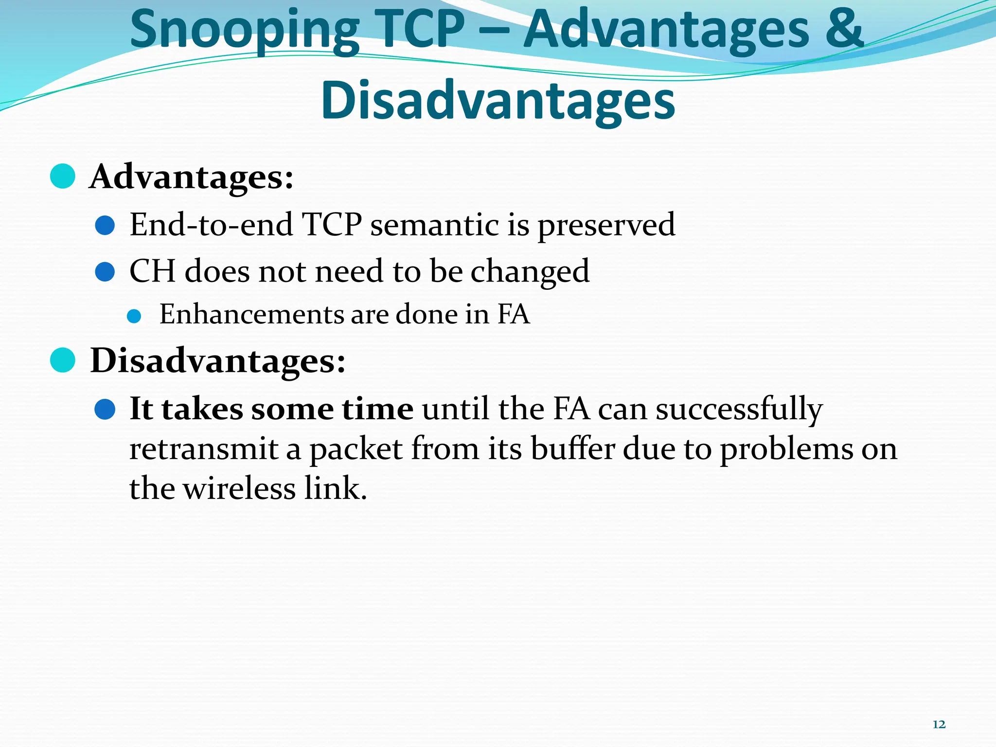 Mobile Computing - Mobile Transport Layer.pptx.pdf | Computer Networking | Computing
