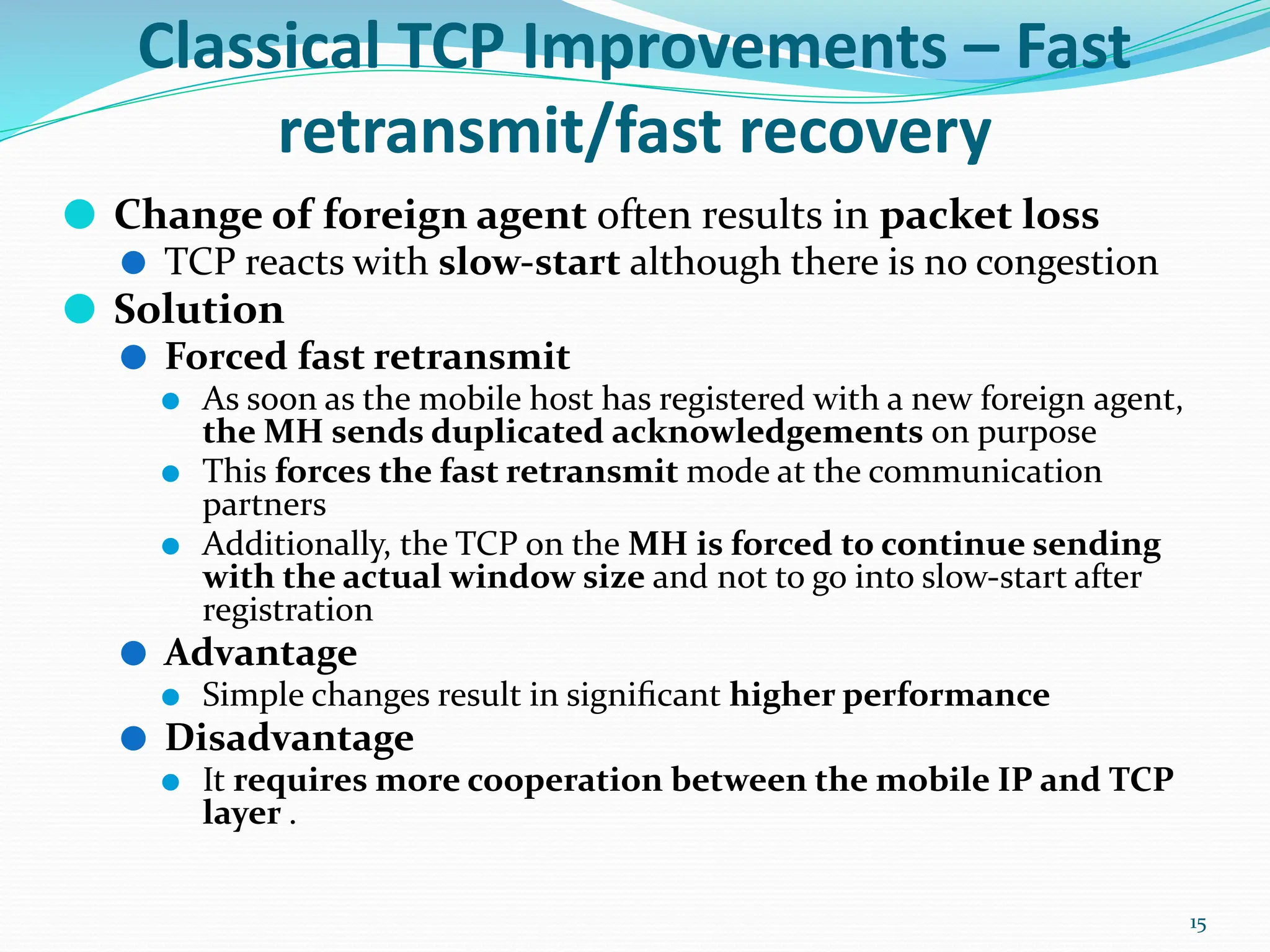 Mobile Computing Mobile Transport Layerpptxpdf Computer Networking Computing