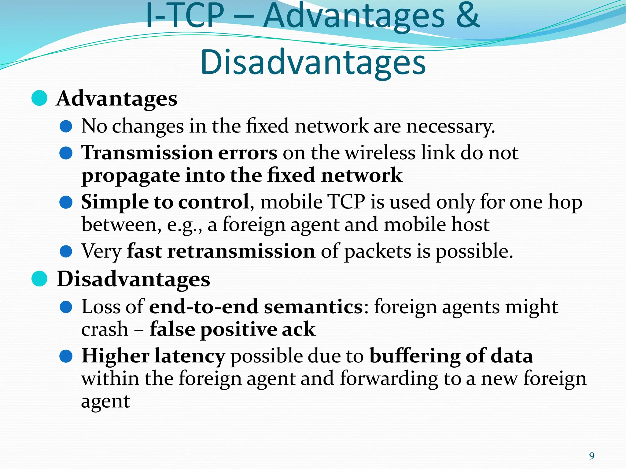 Mobile Computing - Mobile Transport Layer.pptx.pdf | Computer Networking | Computing