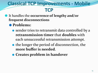 Mobile Computing - Mobile Transport Layer.pptx.pdf | Computer Networking | Computing