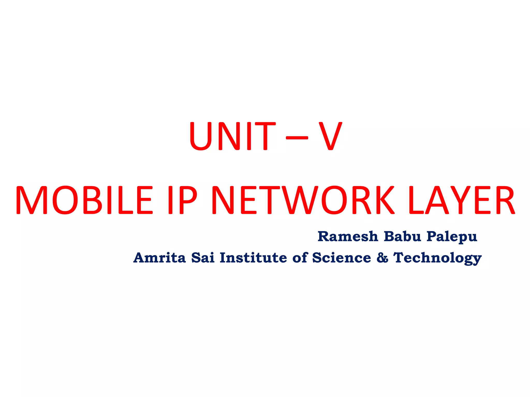 Mobile computing unit-5 | PPT