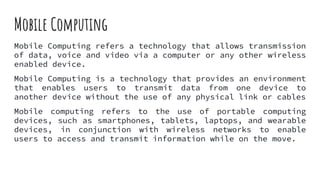 Past, Present and Future of Mobile Computing | PPT