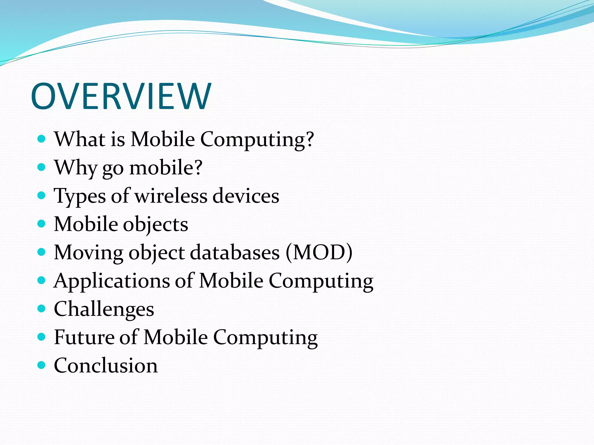 Mobile computing | PPTX